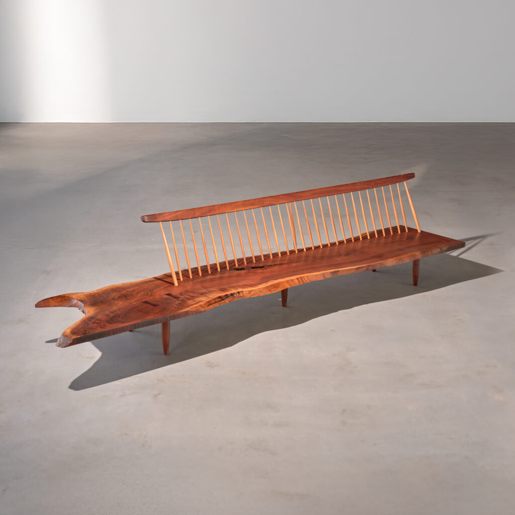Pair of Bookmatched Conoid Benches - Moderne Gallery
